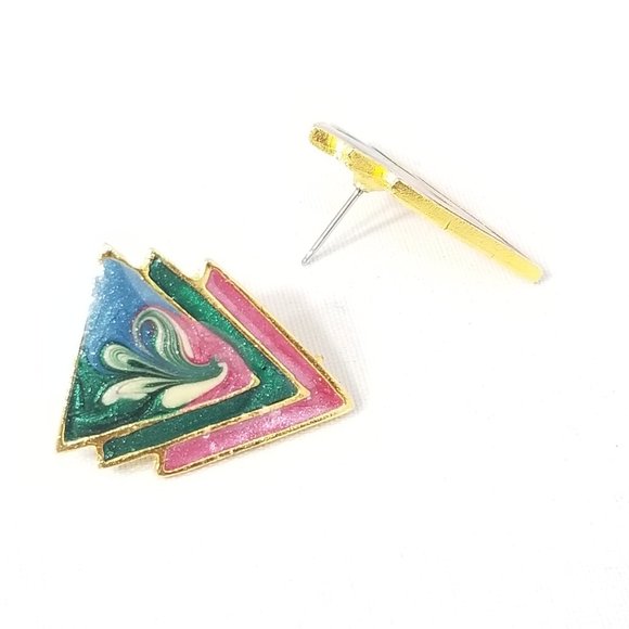 Fashion Jewelry | Jewelry | Vintage Triangle Pierced Earrings | Poshmark